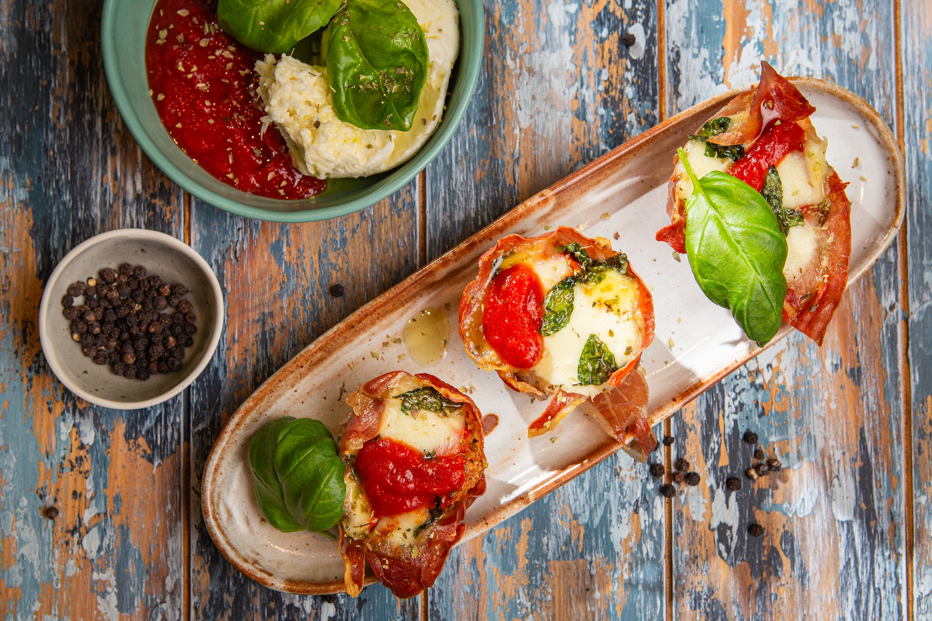 Pizzové košíčky s Mac and Cheese | Recepty s produkty Aviko pro gastronomii