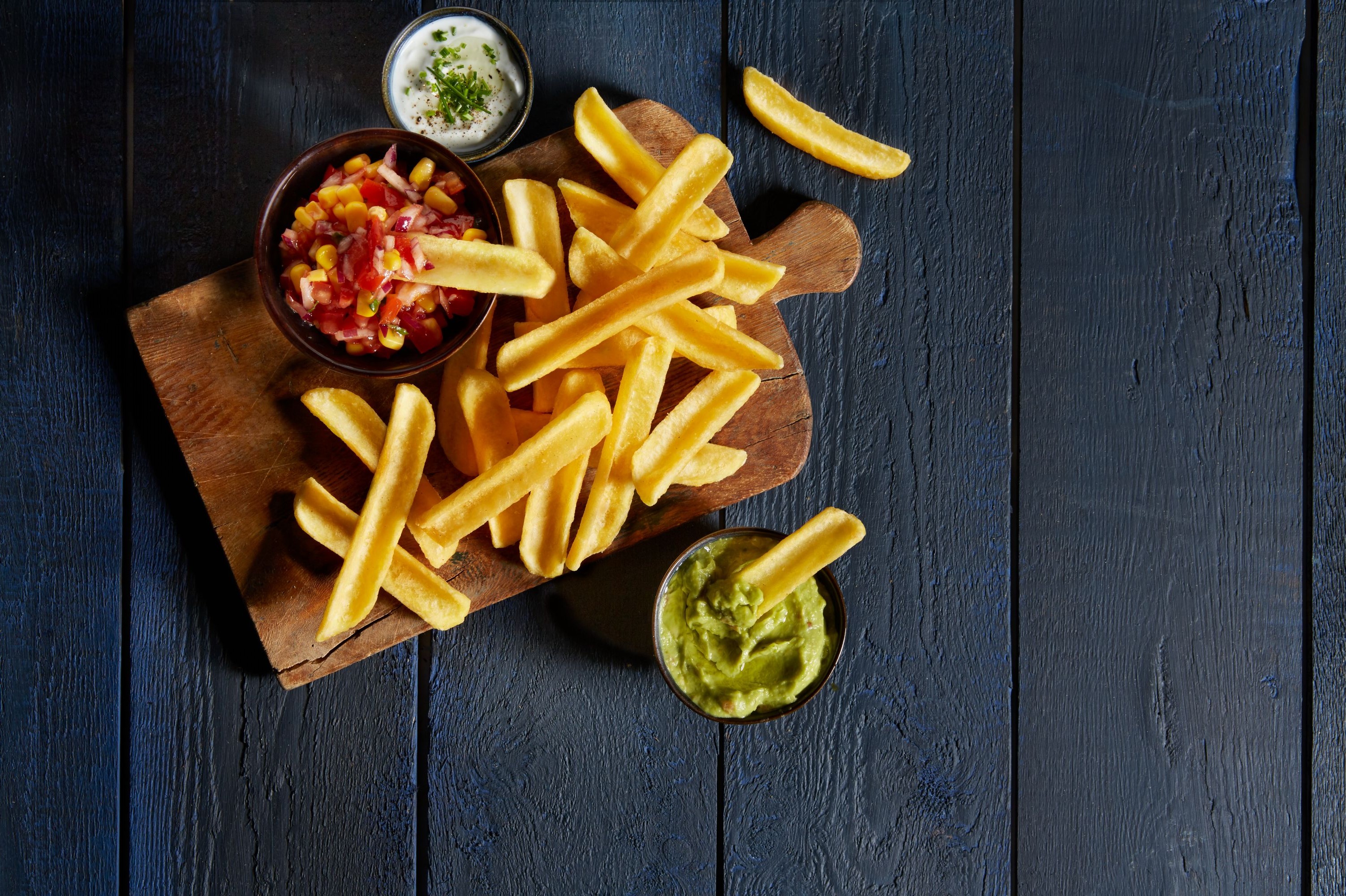 Crunchy Shapes Grip 'n Dip csónakburgonya | Gasztronómiai termékek Aviko