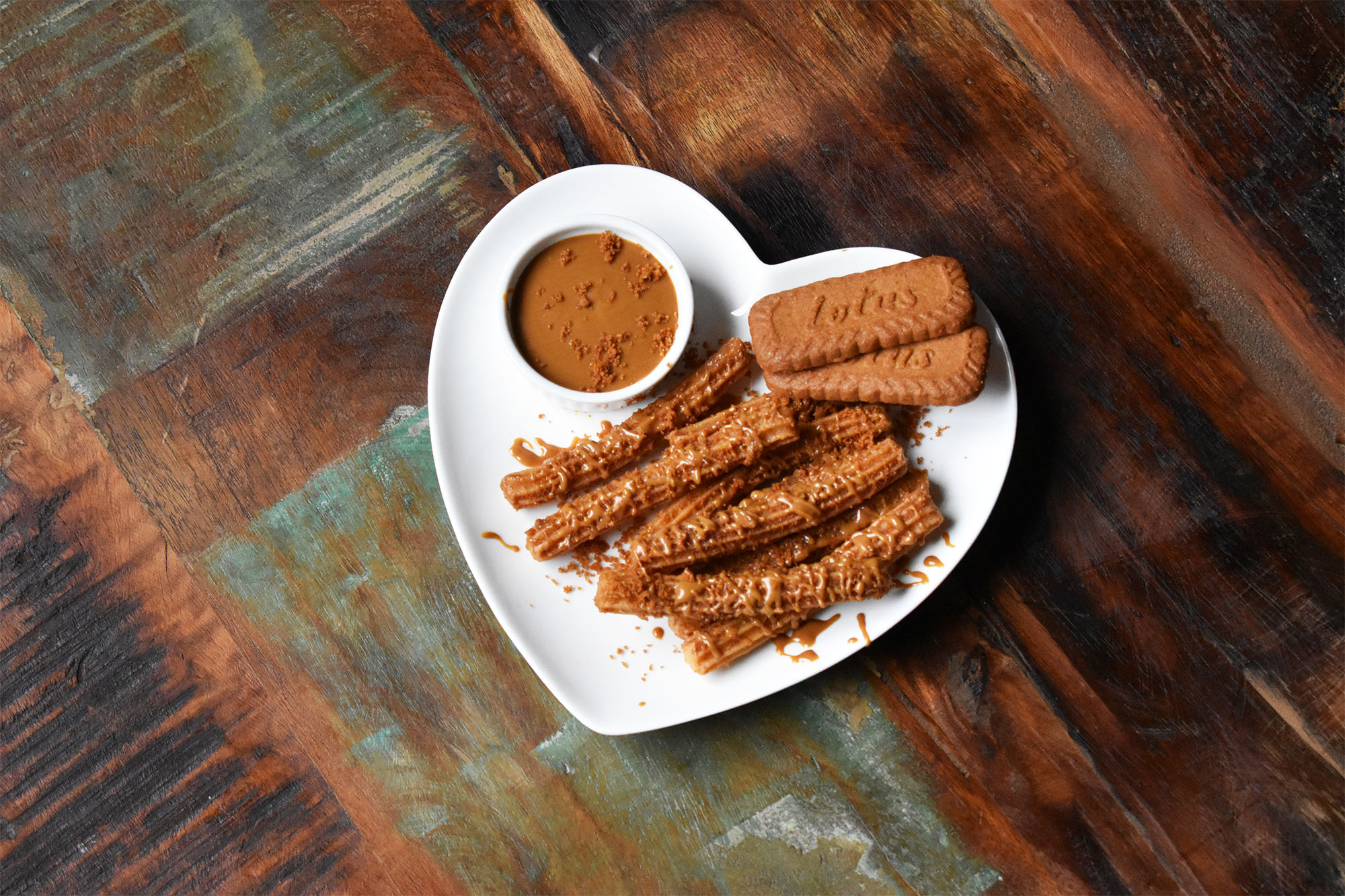 Biscoff Coated Churros with Biscoff Dipping Sauce